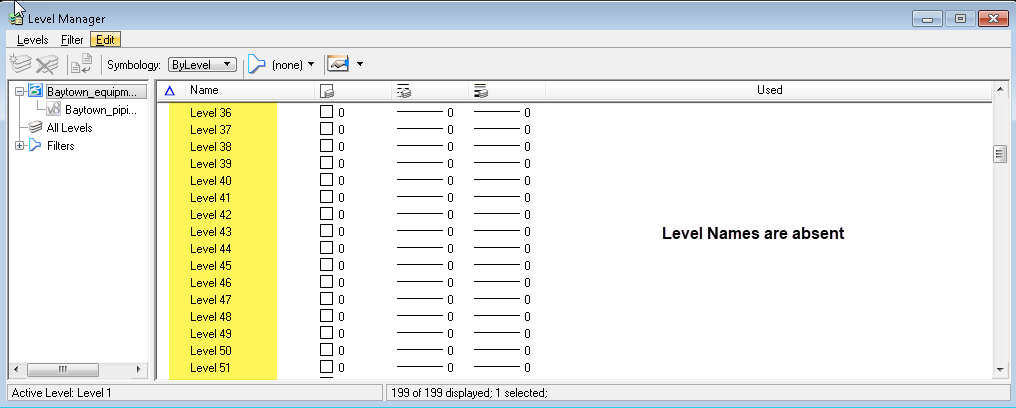 OpenPLANT | AutoPLANT - How To Retain Level Names While Exporting The ...