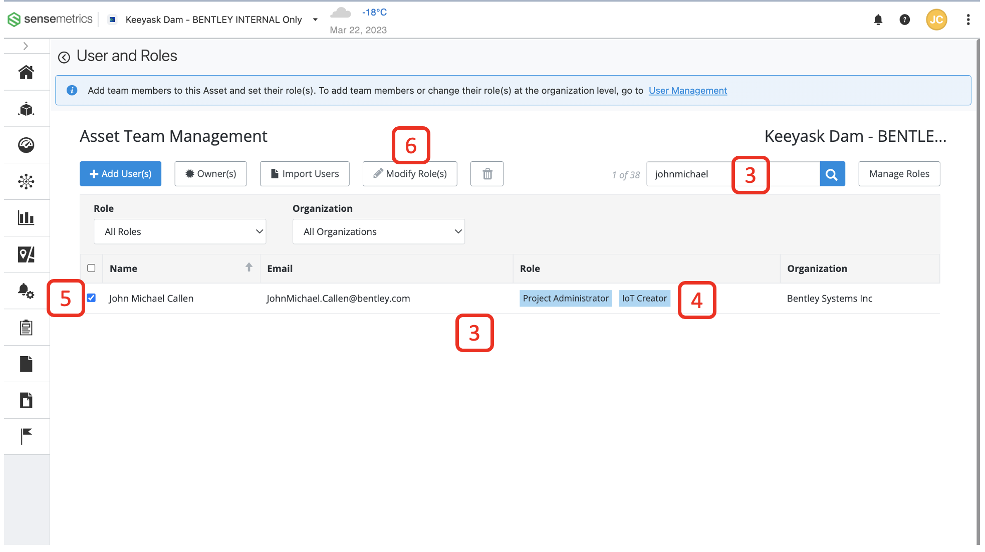 iTwin IoT - Modifying User Roles and Permissions - Communities