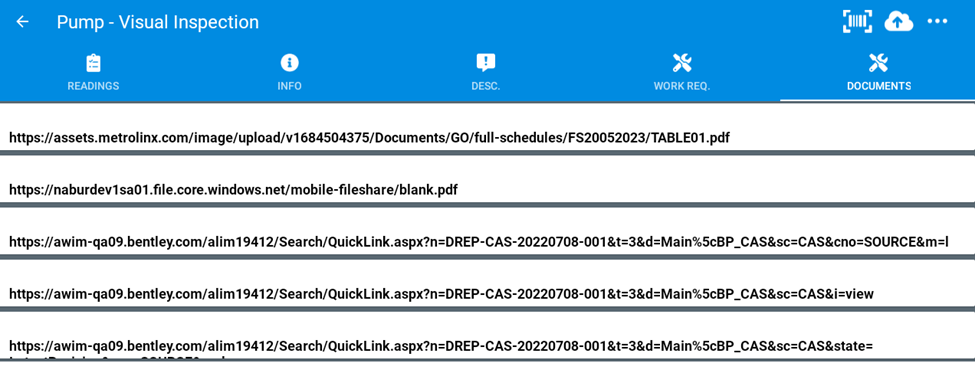 AssetWise Asset Reliability - Accessing ALIM Documents in APM Mobile 2. ...