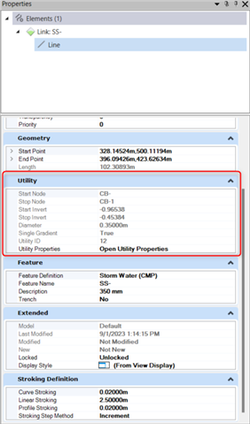 OpenRoads | OpenSite - Why I cannot see more utility properties in ORD 10.09, the same way as in ...