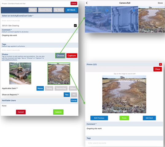SYNCHRO Construction Solution - Comment/Photo - Multiple Images (Mobile) - Communities