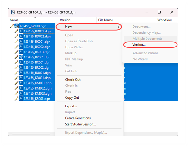 Ohio DOT & Consultants - Creating File Versions in ProjectWise ...
