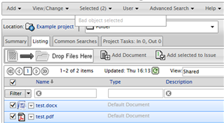 BCDE - Error “Bad Object Selected” on Selected menu - Communities