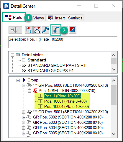 ProStructures - How to get all single parts of Weldshapes in Detail Center? - Communities