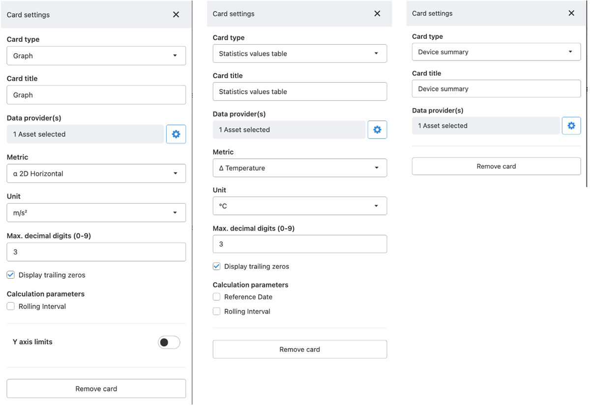 iTwin IoT - Dashboard Card Configuration Overview - Communities