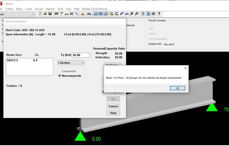 RAM | STAAD | ADINA - When you select S-shapes, you get an error "No ...