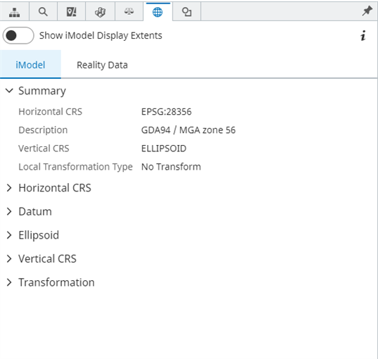 iTwin Spatial Alignment - Geospatial Metadata widget - Communities
