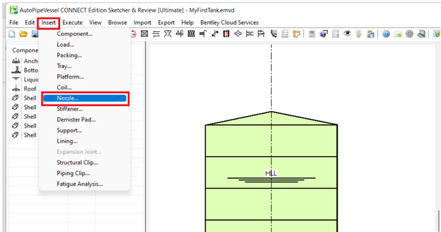 AutoPIPE - 29. How to add a nozzle in AutoPIPE Vessel? - Communities