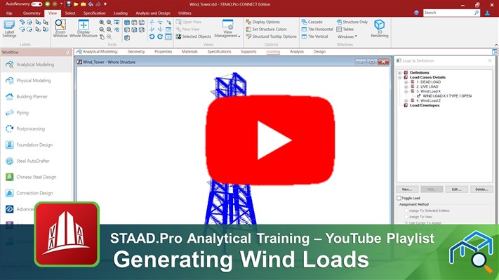 RAM | STAAD | ADINA - Modeling Loads in STAAD.Pro - Communities