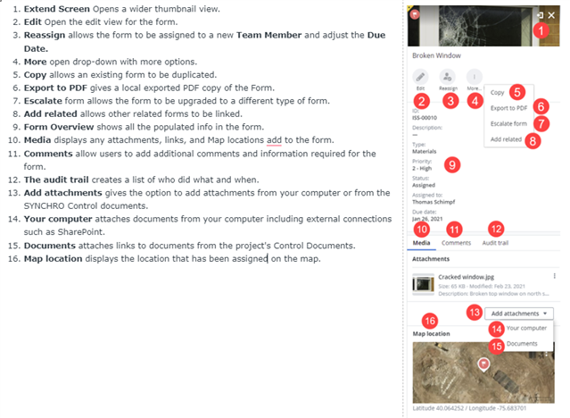 SYNCHRO Construction Solution - Viewing and Managing Forms - Communities
