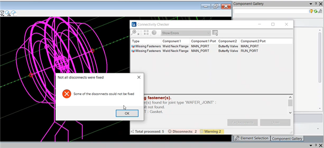 OpenPlant - How to Fix Bolt Joint Type Connections in Open Plant ...