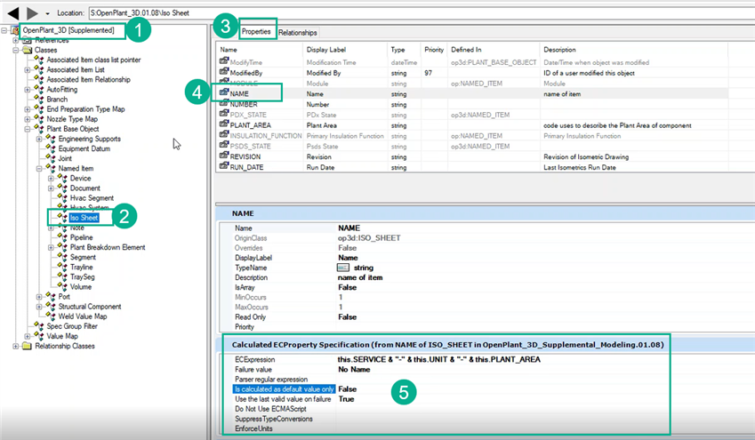 OpenPlant - How to Add Plant Area in Isosheet Name. - Communities