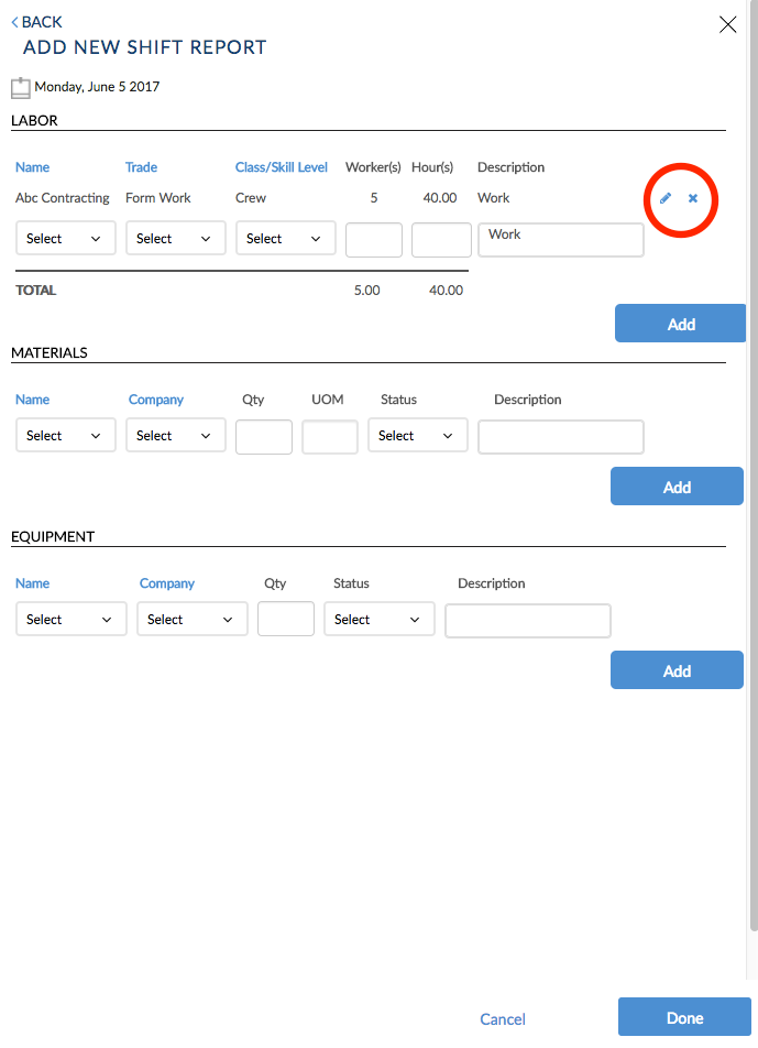 SYNCHRO Construction Solution - Input a Labor Entry - Communities
