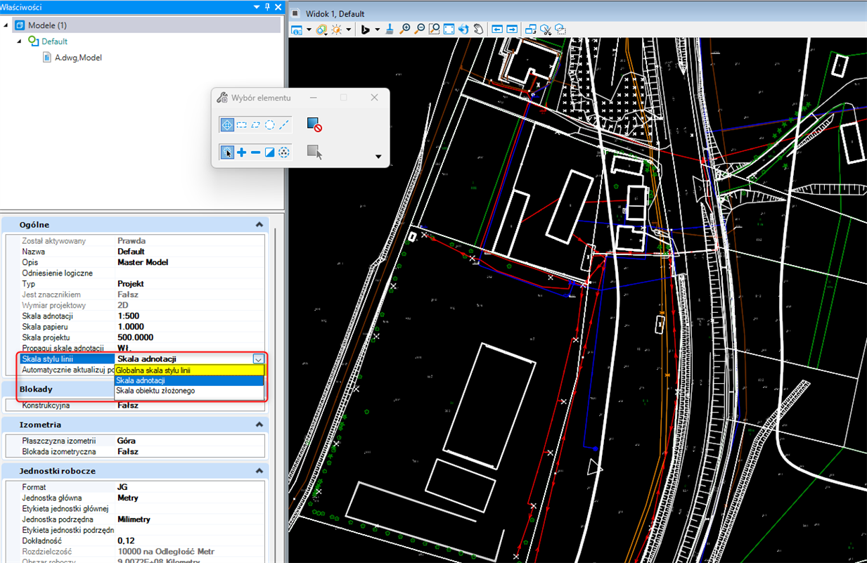 OpenRoads | OpenSite - Nieprawidłowa skala linii - Communities