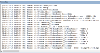 Developers and Programming - Bentley Example - MicroStation VBA Events - Communities