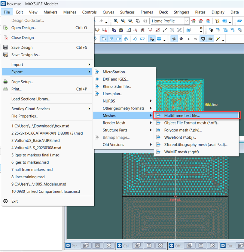 MAXSURF | MOSES | SACS - Import Multiframe from Maxsurf Modeler ...