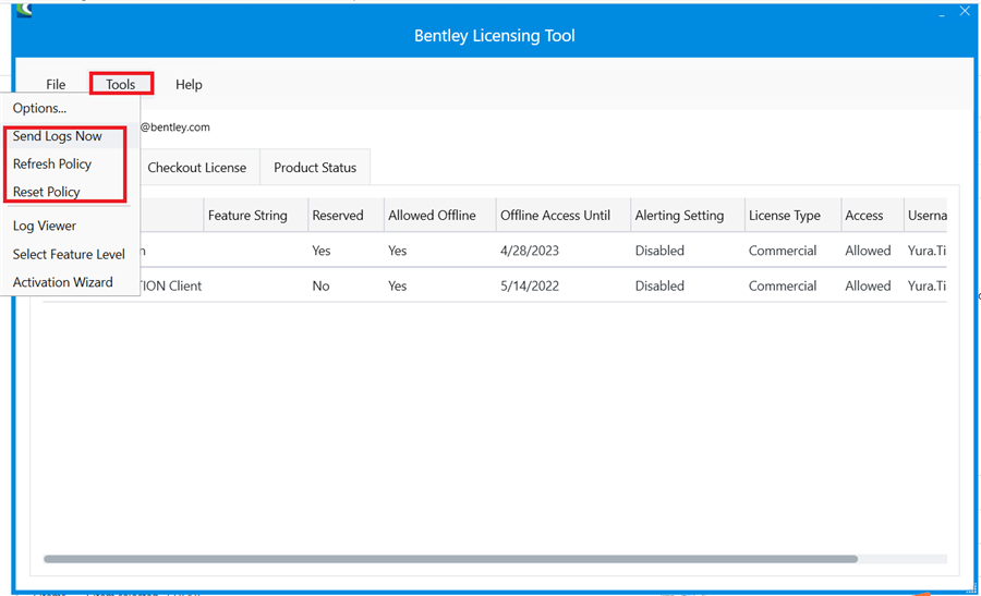 Bentley 中文技术资料库 - 技术资料库 - 无法激活SES许可 - Communities