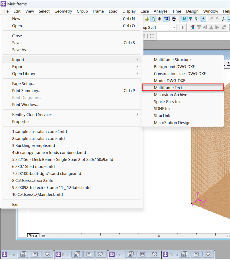 MAXSURF | MOSES | SACS - Import Multiframe from Maxsurf Modeler - Communities