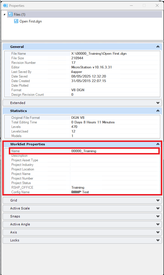 MicroStation Forum - Workset in File Properties - Communities
