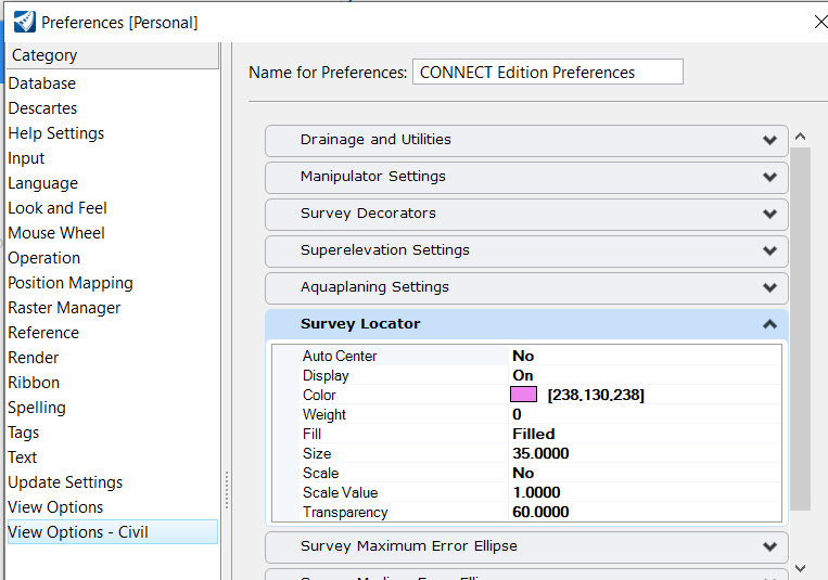 OpenRoads | OpenSite - How to edit the appearance of the Survey Locator? - Communities