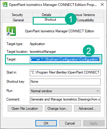 AutoPLANT | OpenPLANT | PlantWise - How To Set an Argument to Launch OpenPlant Isometrics ...
