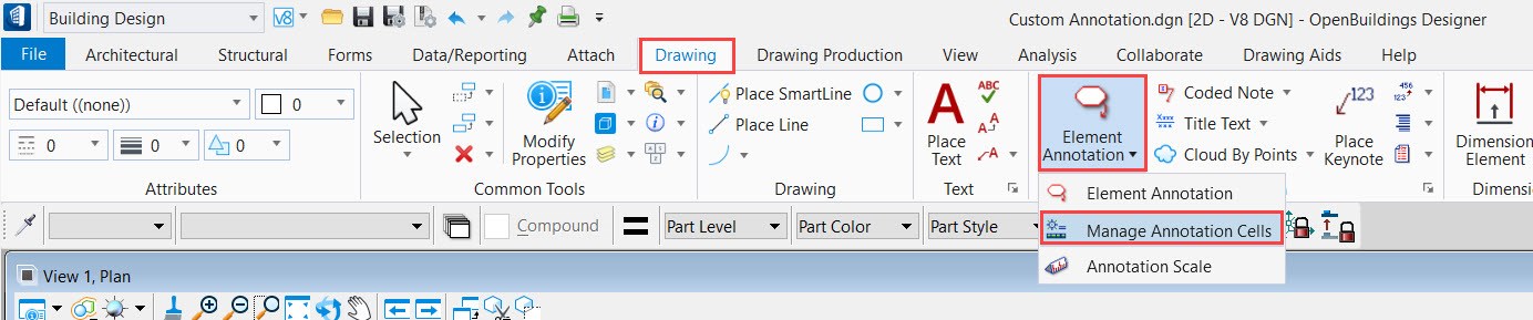 OpenBuildings - Creating new a annotation cell for existing DataGroup ...