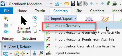 OpenRoads | OpenSite - Horizontal Geometry: Import Geometry Dialogue is blank - Communities