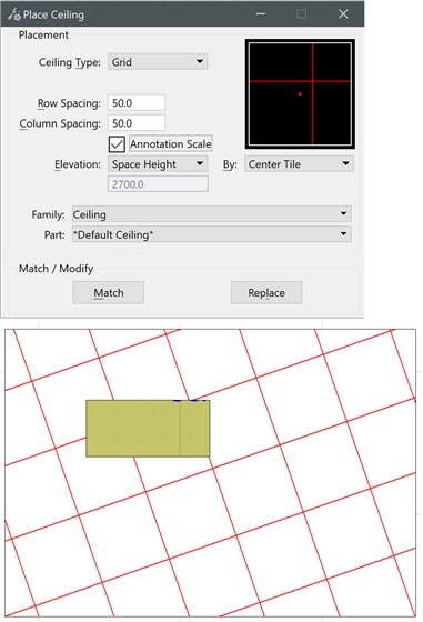 OpenBuildings - How to create a Ceiling Grid with a hole - Communities