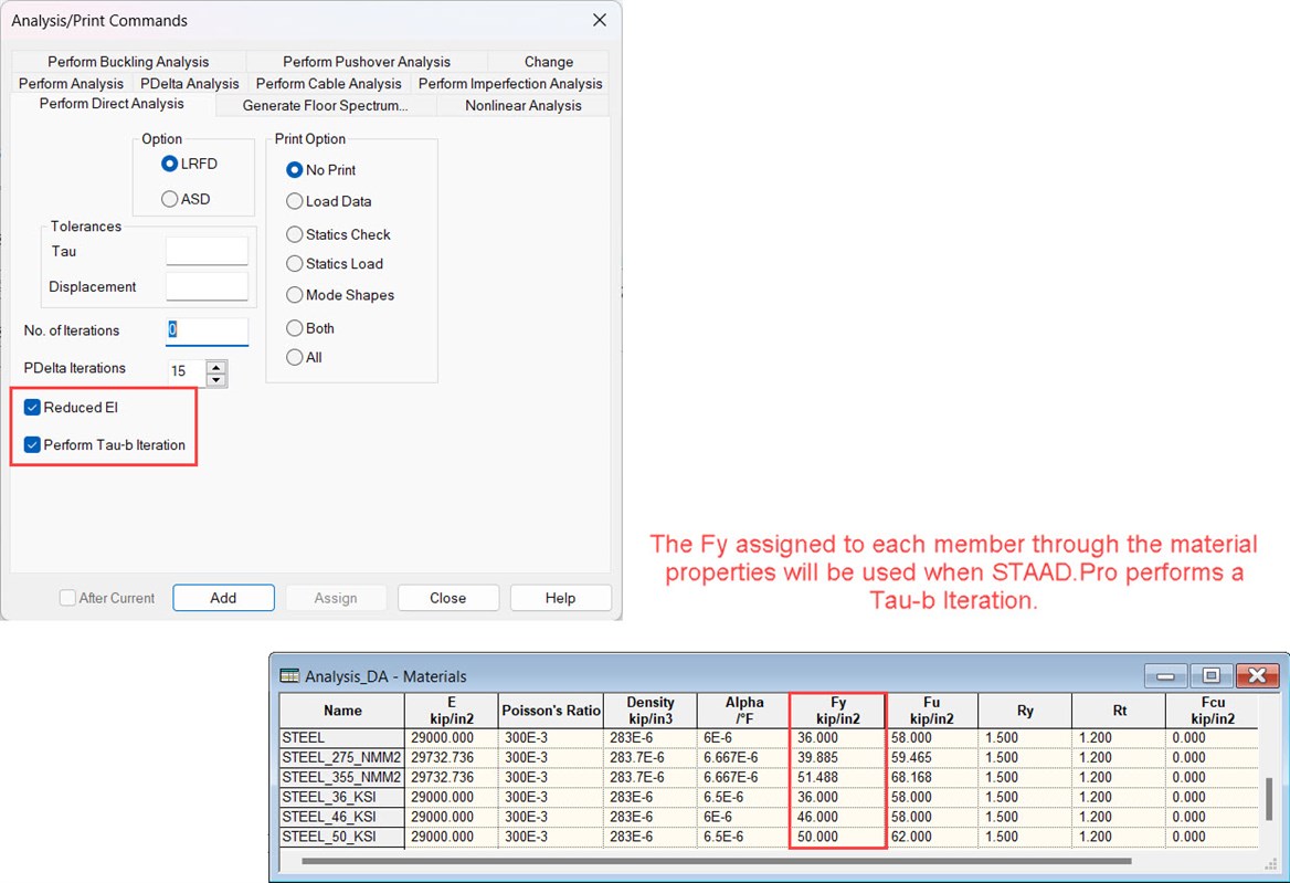 RAM | STAAD | ADINA - DIRECT ANALYSIS AND THE IMPLENTATION IN STAAD.PRO - Communities