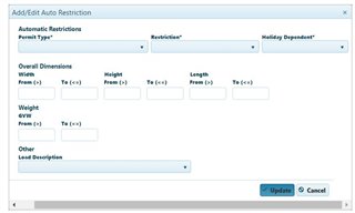 AssetWise Linear SUPERLOAD - Automatic Restrictions - Communities