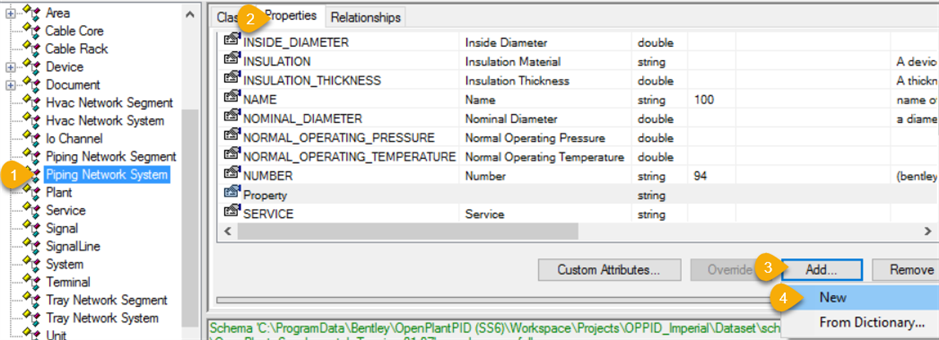 AutoPLANT | OpenPLANT | PlantWise - How to Add New Category and Property in Element Info in ...