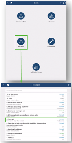 SYNCHRO Construction Solution - Update Events (Mobile) - Communities