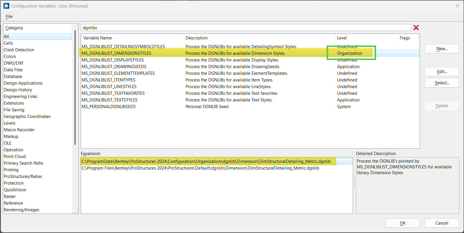 ProStructures - How are organization level standards stored and called upon? - Communities