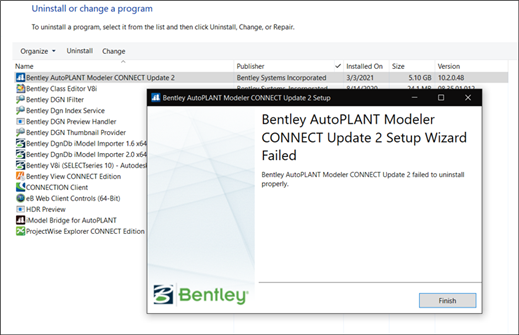 OpenPlant - “Bentley AutoPLANT Modeler CONNECT Edition 2 Setup Wizard ...