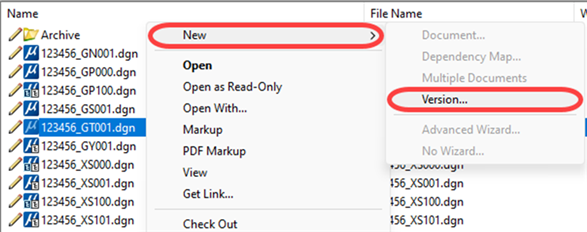 Ohio DOT & Consultants - Creating File Versions in ProjectWise ...