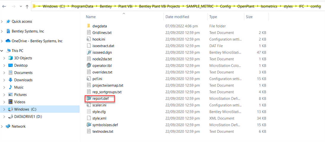 OpenPlant - How to Show Components Specific Properties values under Long Description in Bill of ...