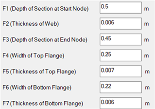 RAM | STAAD | ADINA - How can I get the section dimensions of any tapered “I section” using ...