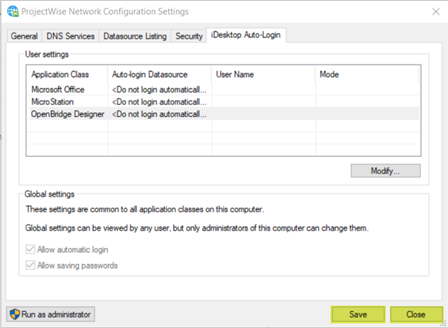 LARS | LEAP | OpenBridge | OpenTunnel | RM - How to turn off automatic single sign ON into the ...