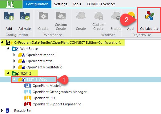 OpenPlant - How to Collaborate WorkSet with ProjectWise using OpenPlant Project Administrator ...