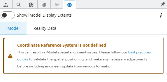 iTwin Spatial Alignment - Geospatial Metadata widget - Communities