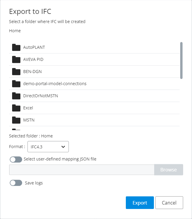 Digital Twins Knowlege Base - Exporting to IFC from the Connect Portal - Communities