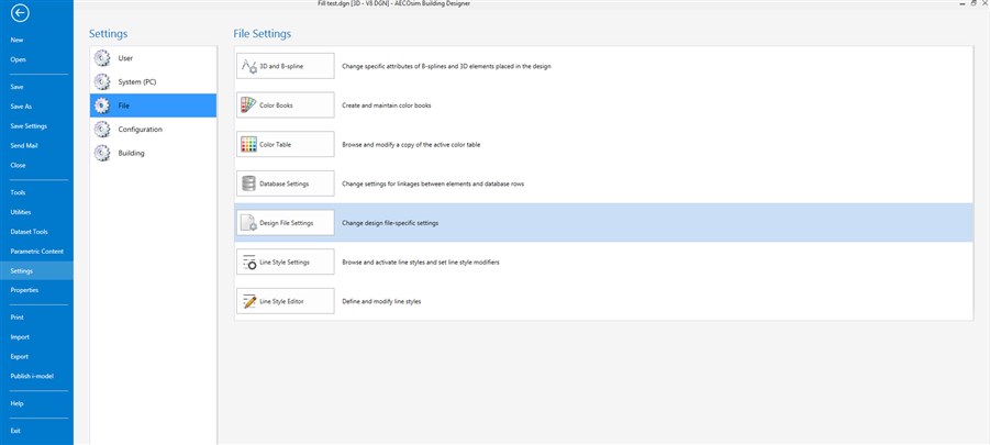 OpenBuildings - CONNECT Edition - Design File Settings moved to ...