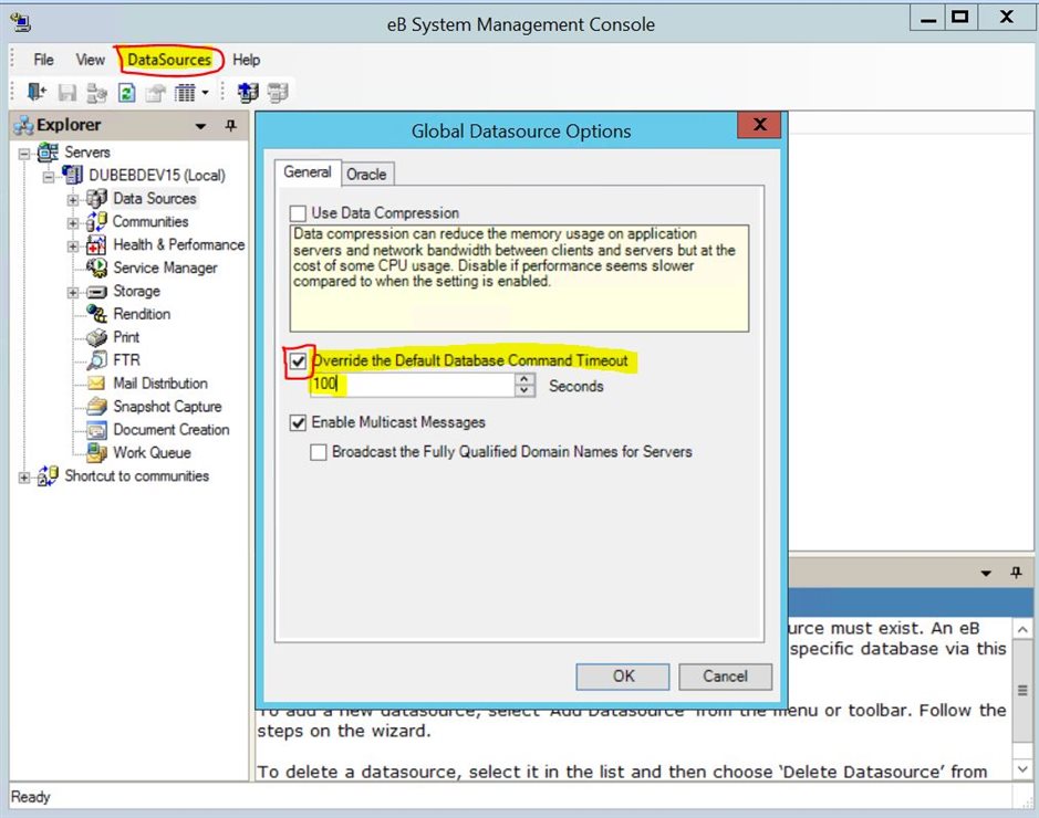 AssetWise ALIM - The database transaction timed out. The transaction ...