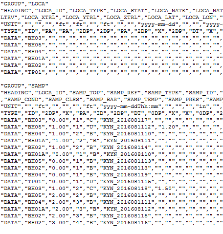 gINT | Keynetix - How To Change the Depth Units in the AGS from metric ...