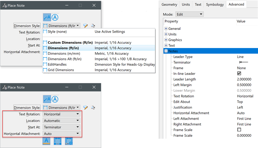 OpenBuildings - How to annotate DataGroup properties with Dimension Style leader line options ...