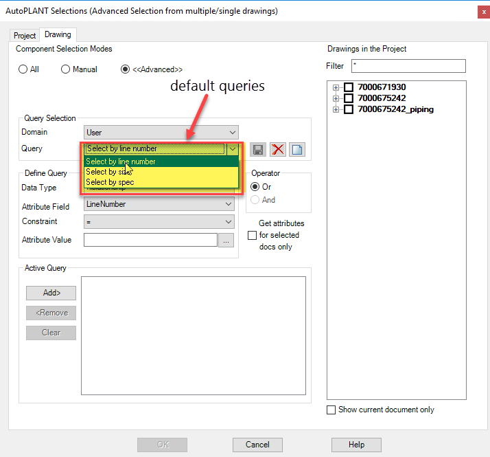 OpenPlant - How to Retrieve the Queries in AutoPLANT Advanced Selections Tab - Communities