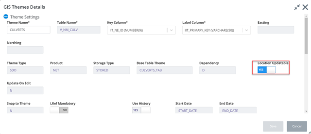 AssetWise Linear Network Management - Enable Relocate and Append Options on the Location Tab ...