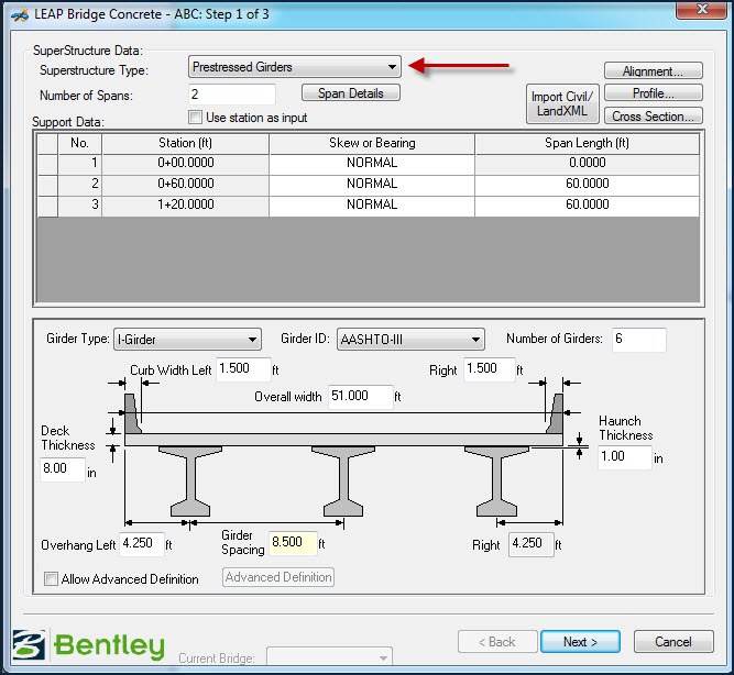 LARS | LEAP | OpenBridge | OpenTunnel | RM - Availability of Integral Pier option based on ...