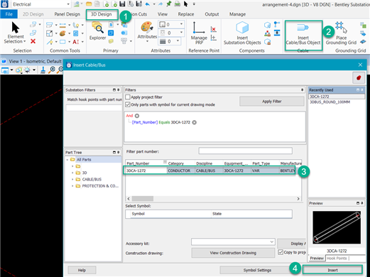 OpenUtilities - How to assign phase levels to 3D cables in Bentley Substation CONNECT - Communities