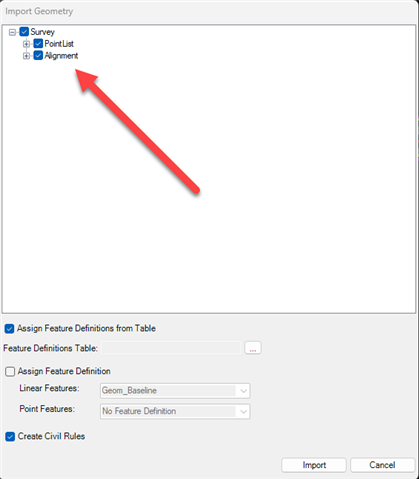 OpenRoads | OpenSite - Horizontal Geometry: Import Geometry Dialogue is blank - Communities
